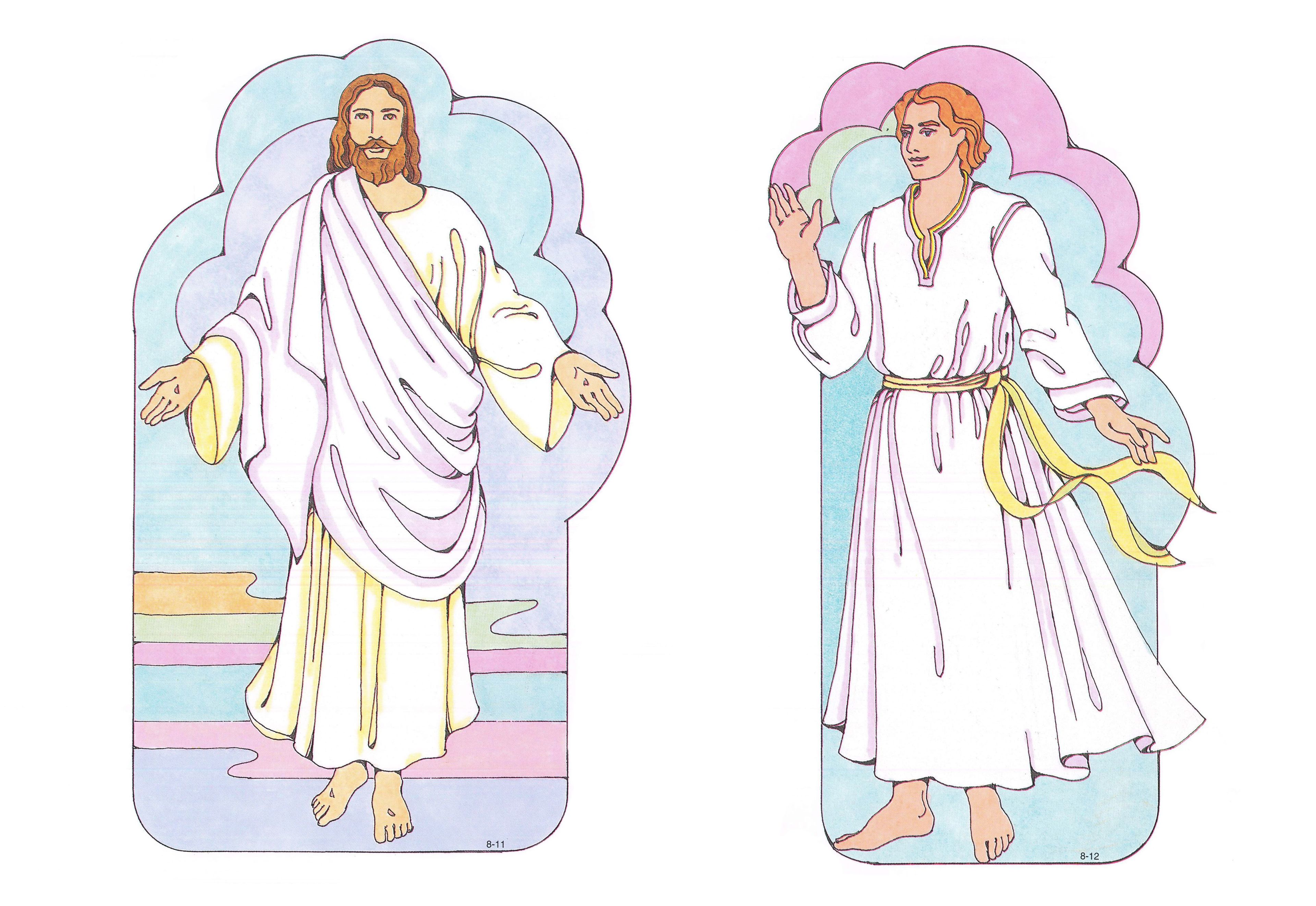 Primary Visual Aids: Cutouts 8-11 Resurrected Christ; 8-12 Angel
