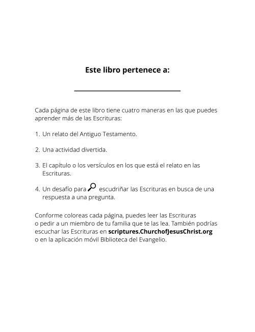 Libro para colorear de relatos de las Escrituras: Antiguo Testamento