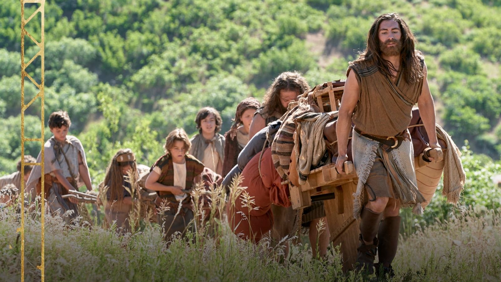 The sword of Laban and other weapons resting on a table