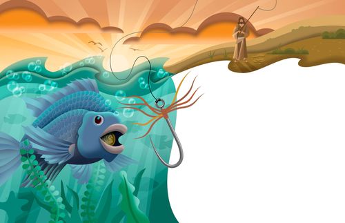 A moeda na boca do peixe