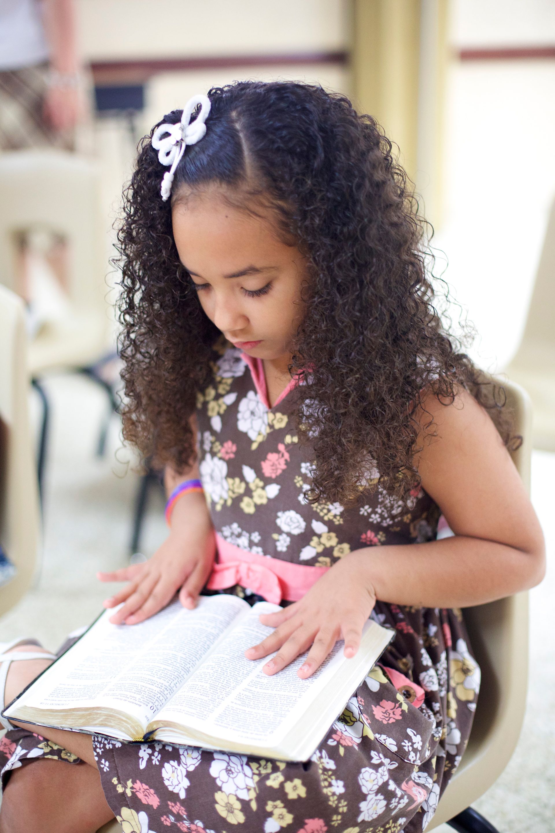Little Girl Reading the Scriptures