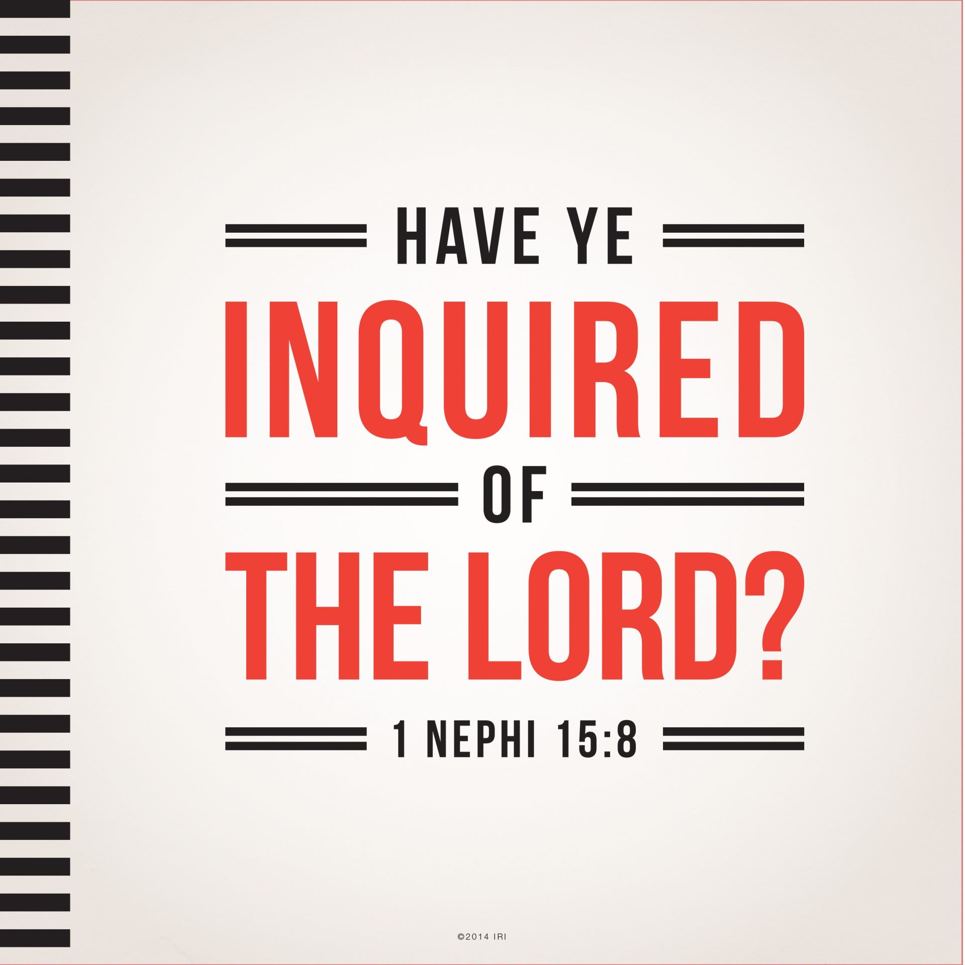 Inquire of the Lord