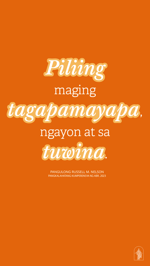 Poster: Piliing Maging Tagapamayapa