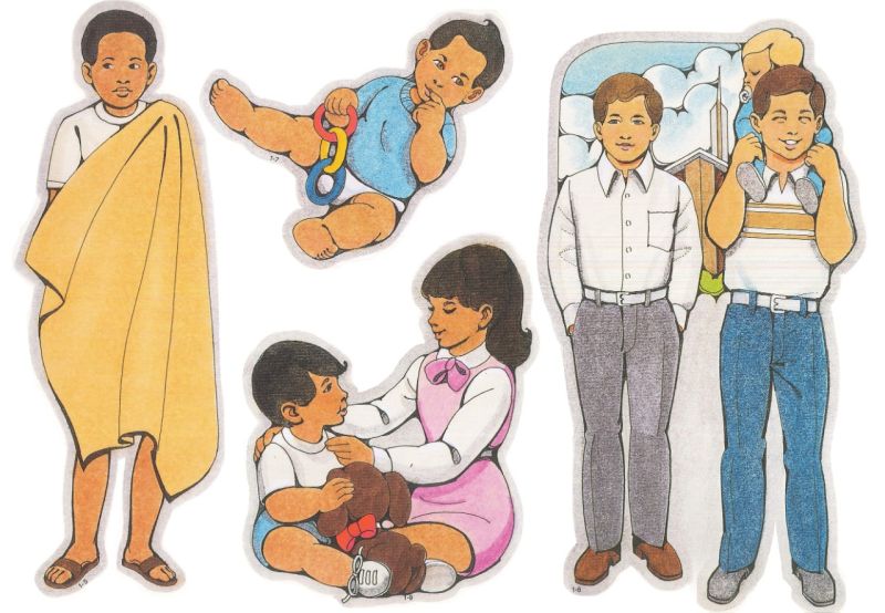 Primary Visual Aids: Cutouts 1-5, African Boy; 1-6, Two Older Boys and ...