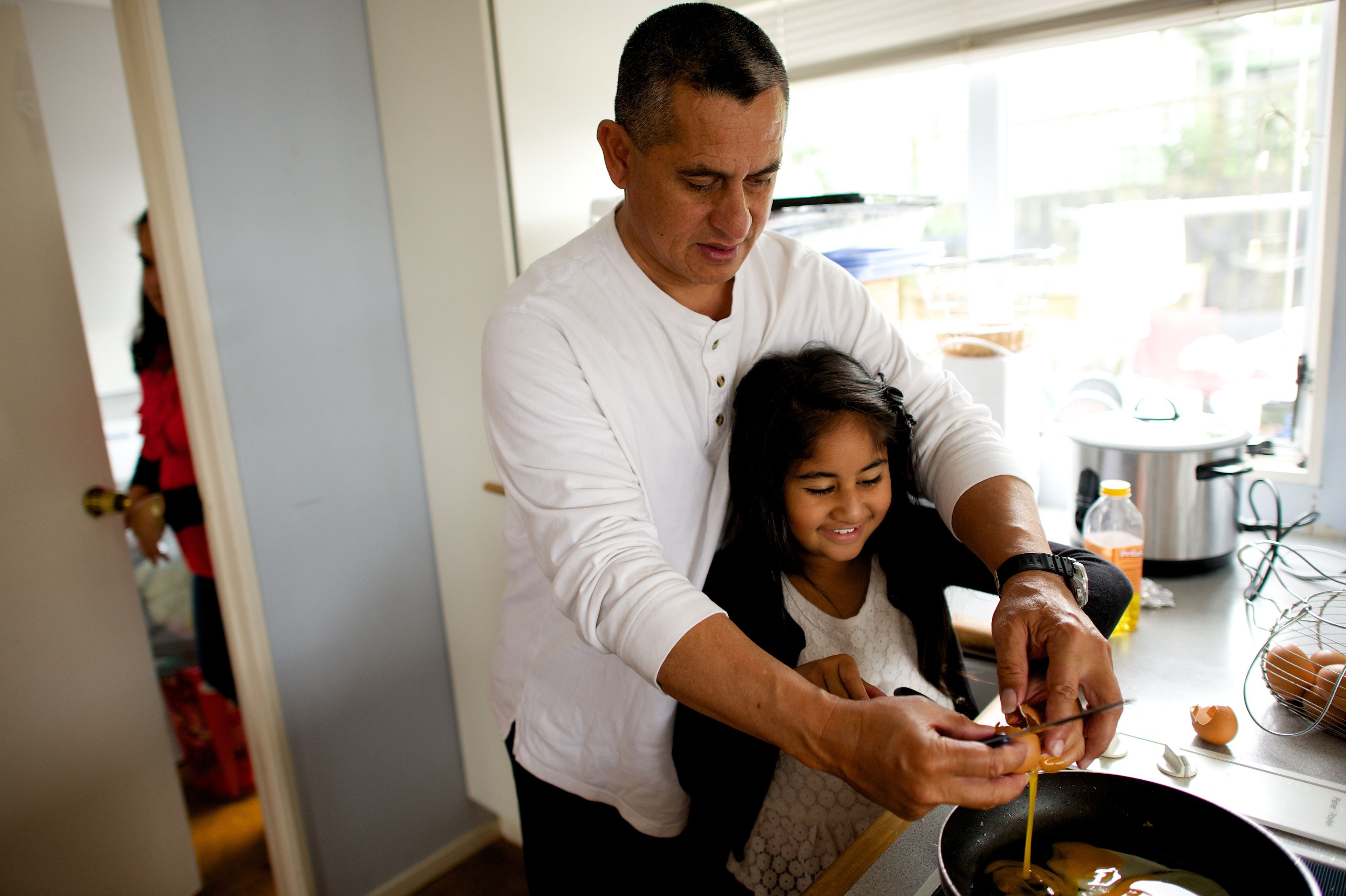 Father and Daughter Cooking