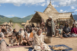 Nephites gather near the temple to hear Jacob preach