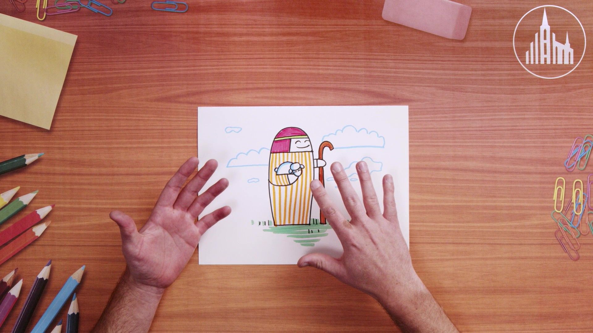 How to Draw a Shepherd and Lamb| Come Create with Me