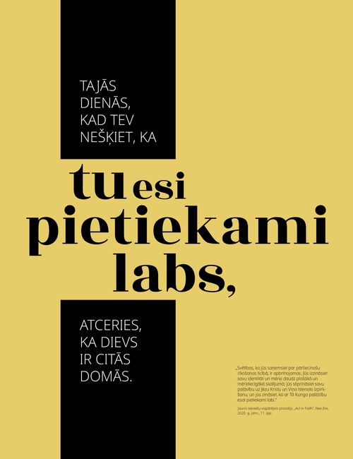 Tu esi pietiekami labs