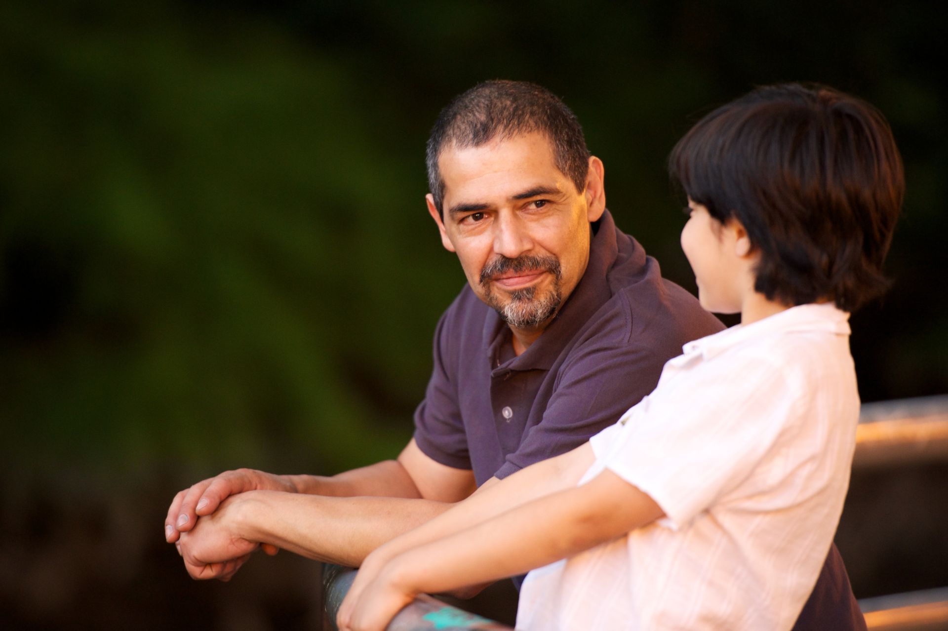 Father and Son Talking