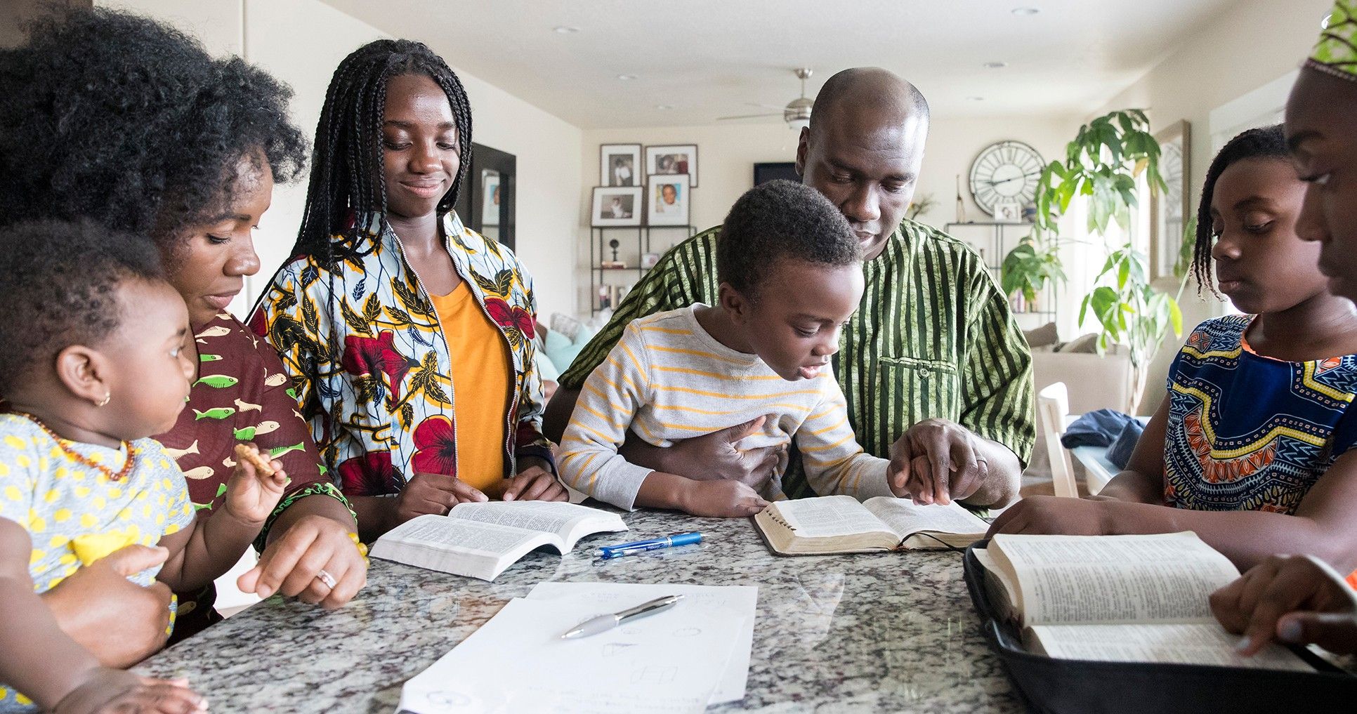 Family Reads Scriptures