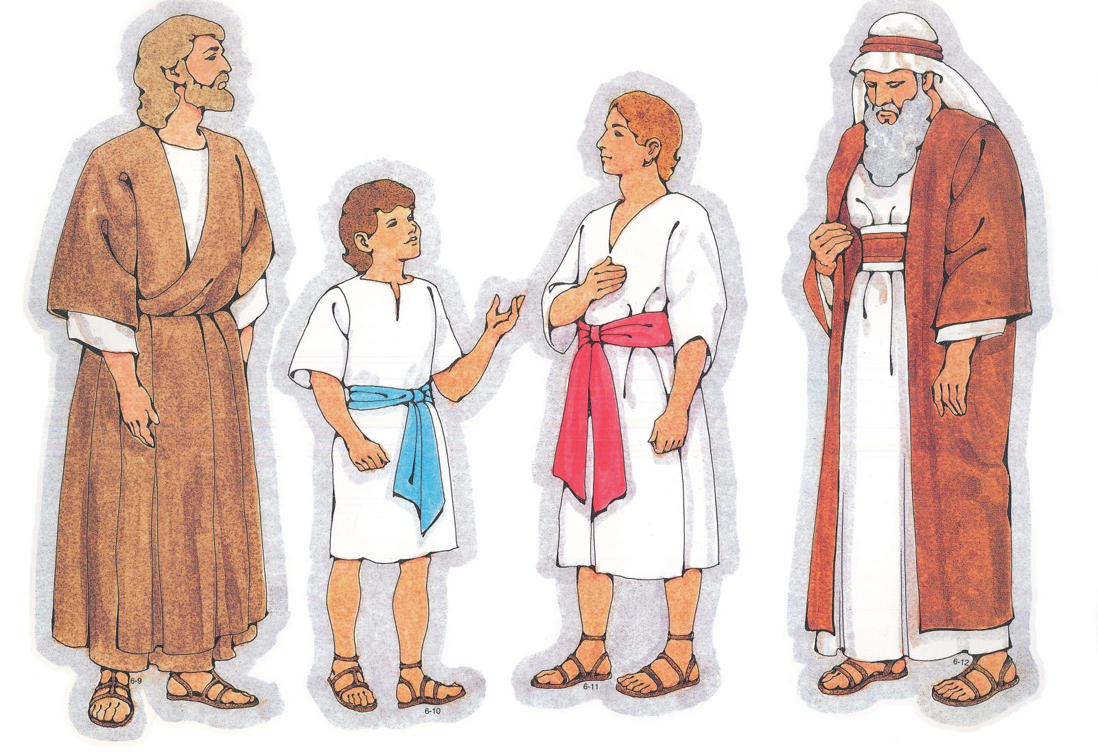 Primary Visual Aids: Cutouts 6-9, Biblical Man; 6-10, Biblical Boy; 6 ...
